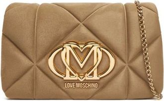 Love Moschino Femme, Sacs, Beige, Taille: ONE Size Sac en Velours Gaufr&eacute;