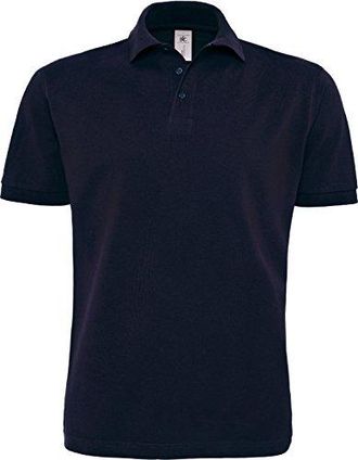 B&C Collection Polo Heavymill à Manches Courtes -Mens Sport Smart - Marine (3XL)