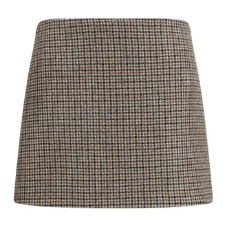 P.A.R.O.S.H. P.a.r.o.s.h. - Mini-jupe pied-de-poule - Femme - Jupes - Brun - Taille: 40 FR