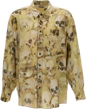 Magliano Homme, Chemises, Jaune, Taille: S Fontanelle All-over Print Shirt
