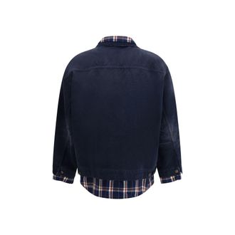 Balenciaga Mens Blue Cotton Denim Jacket Clothing