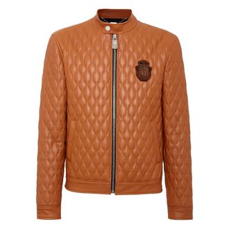 Billionaire Boys Club Gesteppte Lederjacke - - Jackets - Herren - Braun - XL