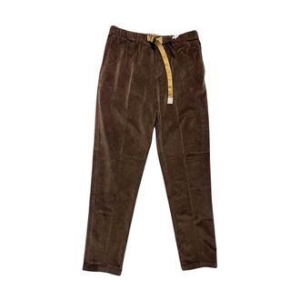 White Sand Braune Cordhose mit elastischem Bund - - Trousers - Herren - Braun - M