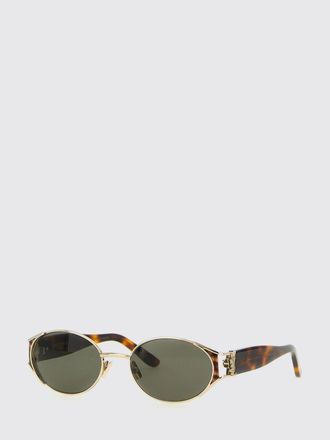 Saint Laurent Ovale Schildpatt-Acetat-Sonnenbrille mit YSL-Monogramm