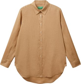 Benetton Damen 5bmldq02u Hemd, Beige 193, X-Small