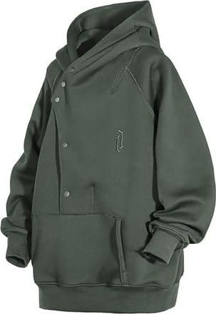 Generic Sweat a Capuche Homme Hooded Sweatshirt Hoodie Retro &agrave; Col Haut, Style Streetwear D&eacute;contract&eacute; Hip Hop pour Le Printemps et lAutomne