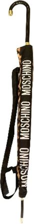 Moschino unisex, Accessoires, Noir, Taille: ONE Size Ombrello Leopard Long 63 Auto 8980