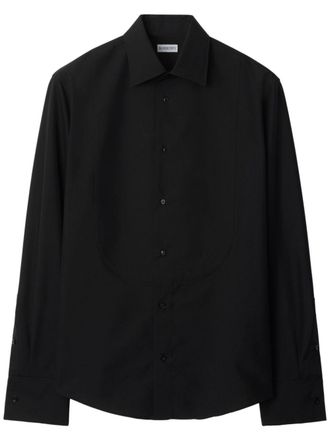 Burberry chemise de smoking en coton - Noir