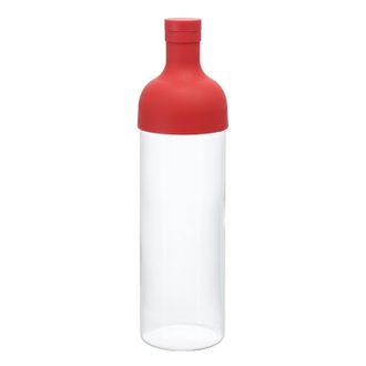 Hario Hario 4977642034419 Filter Bottle 750ml Red FIB-75-R (Japan Import), Kunststoff, rot, 10 x 10 x 25 cm
