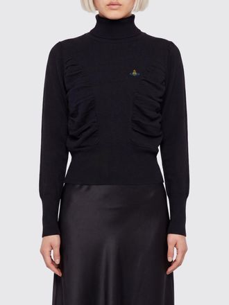 Vivienne Westwood Pull &agrave; col roul&eacute; en pure laine avec logo Orbe brod&eacute;