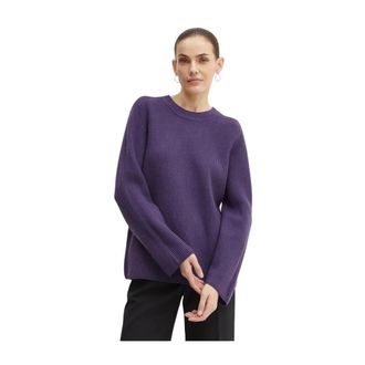 Michael Kors Pullover aus Rippstrick-Merinowolle - - Knitwear - Damen - Lila - M