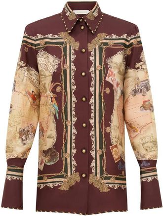 Zimmermann Valiant Twill Shirt - - Blouses & Shirts - Damen - Mehrfarbig - L