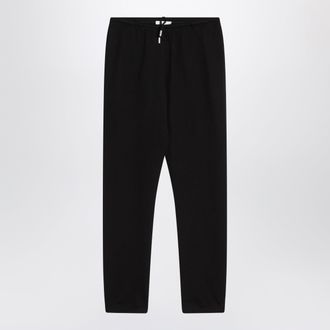 The Row Teo Schwarze Hose aus Baumwolle und Kaschmir