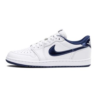 Nike Jordan Metallic Navy Low Top Sneakers - - Sport - Herren - Wei&szlig; - 47 1/2 EU