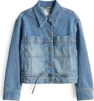 OPUS Damen Jacke | Jeansjacke HEMELY Loose aus BCI Cotton Mix Light Breeze Blue, 38