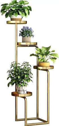 Generic Pflanzenst&auml;nder, 4 Etagen, Metall, F&uuml;r Drinnen Und Drau&szlig;en, Hohe Eck-Blumentopfhalter, St&auml;nder, Mehrere Pflanzgef&auml;&szlig;e, Ausstellungsregale F&uuml;r Terrasse,