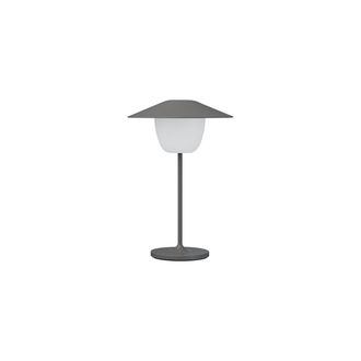 Blomus Mobile Leuchte -ANI Lamp Mini- Tischlampe mit Akku f&uuml;r Innen und Au&szlig;en, 3 Lichtfarben, Dimmbar per Touch 14 x 21 cm (Warm Gray)
