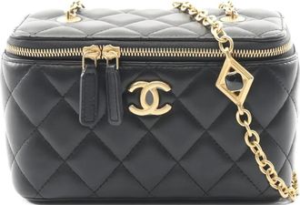 Chanel sac porté épaule matelassé (2021) - Noir