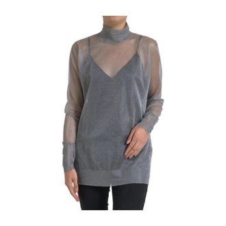 Dolce & Gabbana Graues Mesh-Top- Italienische Eleganz - - Blouses & Shirts - Damen - Grau - L