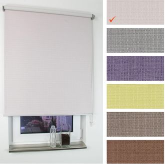 Liedeco Rollo Struktur Verdunkelung, Seitenzugrollo, L&auml;nge 175 cm Creme, 142 cm x 175 cm (B x L)