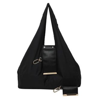 Generic Mini sac fourre-tout pliable et extensible avec porte-cl&eacute;s compact pour le shopping, les voyages, un usage quotidien, Noir, 33*27*26cm/12.99*10.66*10.