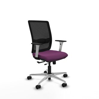 Piqueras y Crespo Schreibtischstuhl violett Haches mit wei&szlig;en und schwarzen Armlehnen, h&ouml;henverstellbare Lendenwirbelst&uuml;tze, ausgestattet mit Syncro/Traslack und injizi