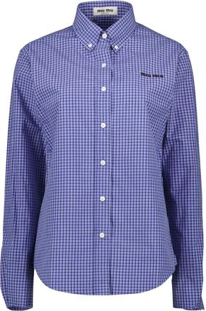 Miu Miu Damen, Blusen & Hemden, Blau, 2XSGr&ouml;&szlig;e