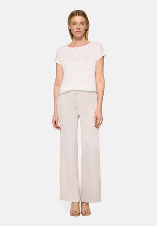 Betty Barclay Kurzarmshirt BETTY BARCLAY Damen mit Tunnelzug, Damen, Gr. 38, wei&szlig; (rohwei&szlig;), Jersey, Obermaterial: 65% Polyester, 35% Baumwolle, figurumspielend nor