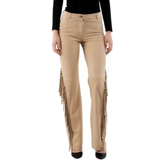 Moschino Femme, Pantalons, Beige, Taille: 36 FR Straight Pantalons