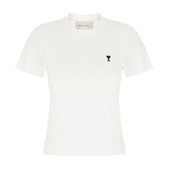 Ami Femme, Tops, Blanc, Taille: 38 FR Ami de Coeur T-shirt
