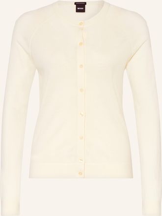 HUGO BOSS Strickjacke Fonami weiss