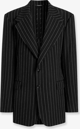 Dolce & Gabbana Sicilia wool and linen blend blazer with pinstripe pattern - DOLCE & GABBANA - gender_Woman