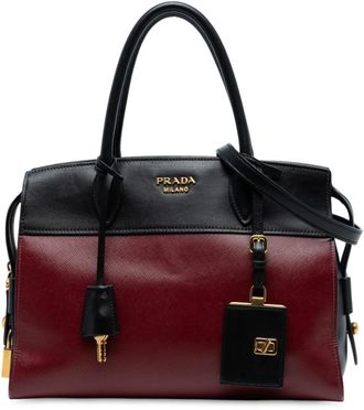 Prada Hobo Bags - Small Saffiano And City Calf Esplanade Satchel - Gr. unisize - in Rot - für Damen