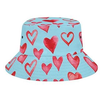 Generic Coeur (5) Chapeau De Pêcheur Léger Chapeau Pêche Respirant Bucket Hat pour Plein Air Randonnée Camping