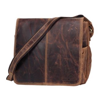 Greenburry Vintage Messenger Leder Damentasche braun | 29x27x14cm