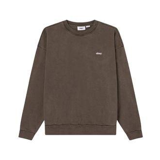Obey Pigment Crew Sweatshirt - - Sweatshirts & Hoodies - Herren - Schwarzk - L