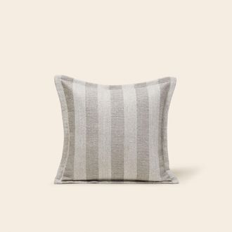 Madura Housse De Coussin Fabbio Naturel et gris&eacute; - GRIS