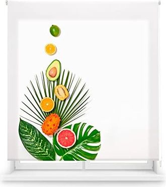 Blindecor TropicalFruit, lichtdurchlässiges Rollo mit Digitaldruck, Küche, Rollo 150 x 180 cm (Breite x Höhe), Stoffgröße 147 x 175 cm, Digitaldruck