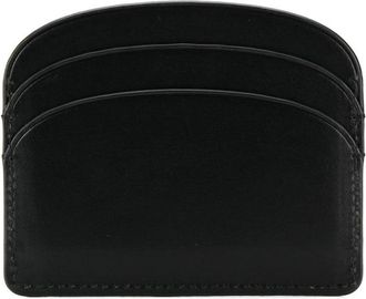A.P.C. Calf Leather Card Case - Black