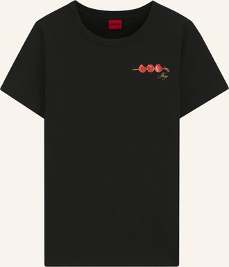 HUGO BOSS Hugo T-Shirts Deloris_6 Regular Fit schwarz