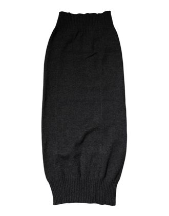 Dolce & Gabbana Mens Black Cashmere Knitted Neck Warmer Foulard Scarf
