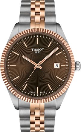 Tissot Ballade 40mm, Swiss Made Quarzwerk, Braun Ros&eacute;gold Herrenuhr T156.410.22.291.01