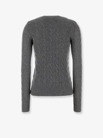 Polo Ralph Lauren Womens Crew-Neck Wool-Cashmere Sweater Grey