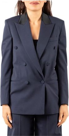 Dondup Femme, Vestes, Bleu, Taille: 40 FR Blazer croisé coupe classique