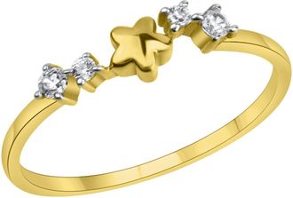 Fascination by Ellen K Ring 375/- Gelbgold bicolor Zirkonia