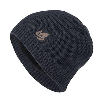 Generic 2026 Nouveaux Hommes Unisexe Solide Chapeau Tricot&eacute; Hiver Chaud Tricot Chapeau, bleu marine, Taille unique