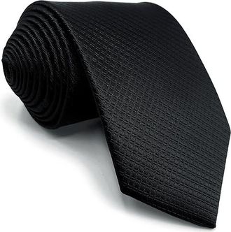 Shlax & Wing Shlax&Wing Couleur Unie Noir Homme Cravate Classic XL 160cm Maigre Maigre