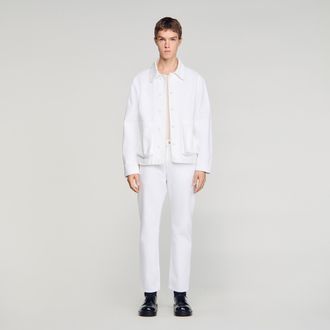 Sandro Blouson worker en denim