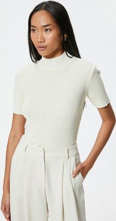 Koton Kurzarmpullover Standkragen Regular