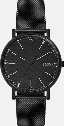 Skagen Signatur - Montre homme à trois aiguilles en acier inoxydable - Noir-Gris